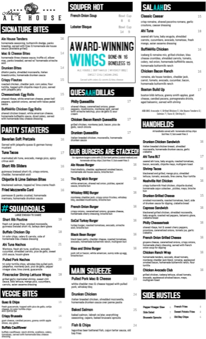 Winter 2022 Food Menu | PosterMyWall