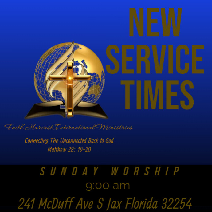 New Service Times | PosterMyWall