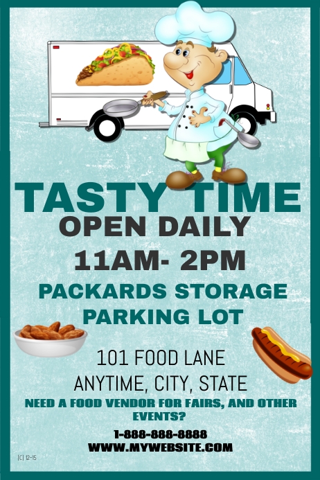 Food truck Vendor Template | PosterMyWall