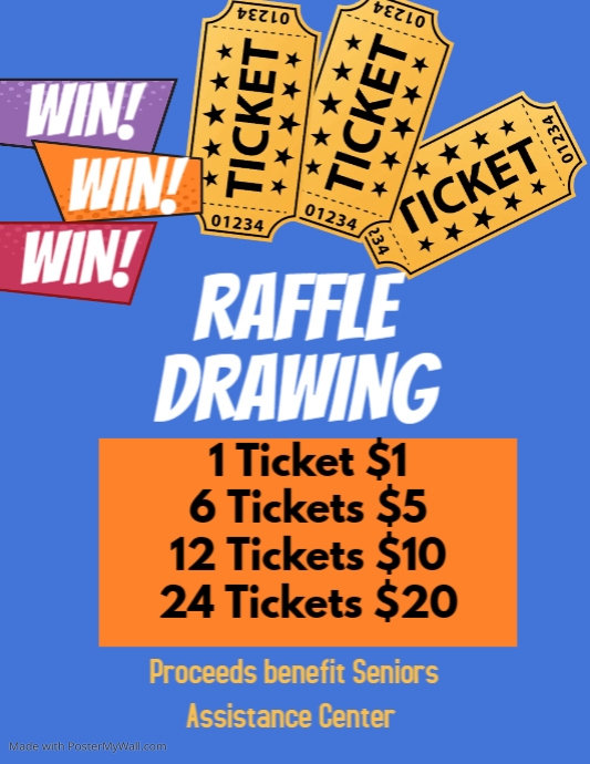Raffle Ticket Benefit Drawing Event Flyer | PosterMyWall