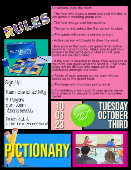 Tuesday Pictionary | PosterMyWall