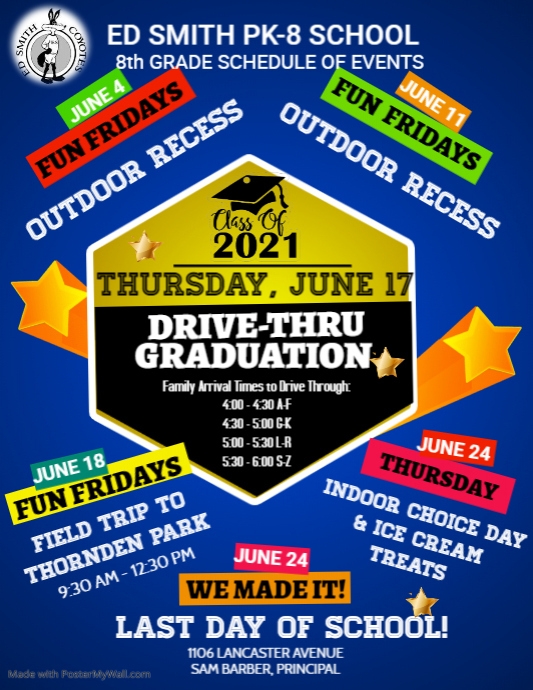 8th Grade Events 2021 5 | PosterMyWall