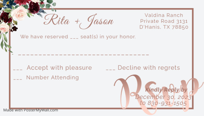 Copy of RSVP 2 | PosterMyWall