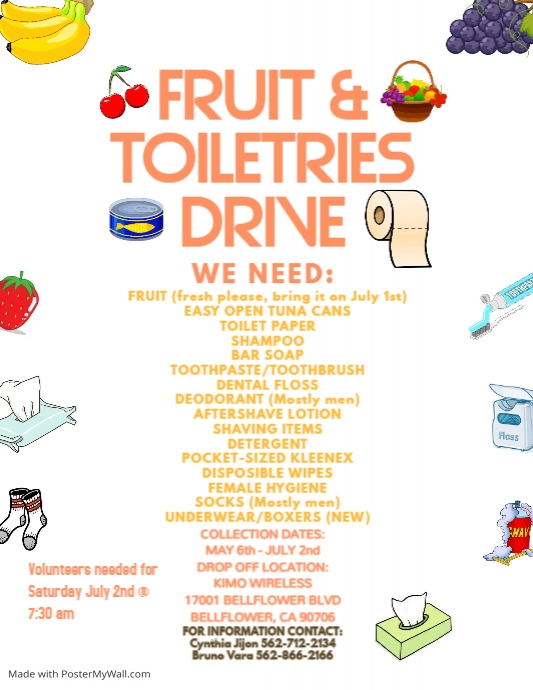 Copy of Copy of Toiletries Drive Flyer Template | PosterMyWall
