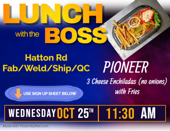 Lunch Hour Service | PosterMyWall