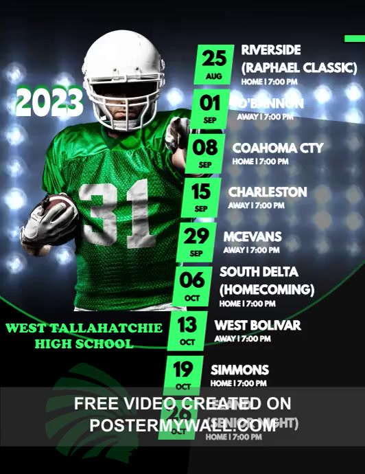 football schedule template | PosterMyWall