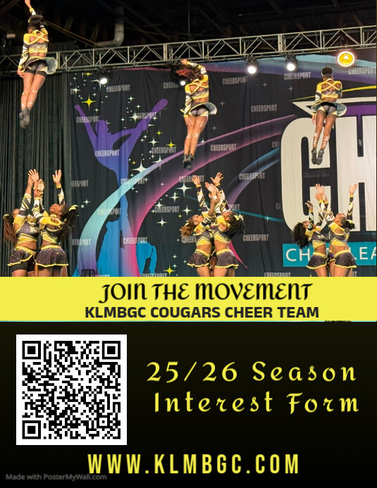 Cheerleading team schedule (1) | PosterMyWall