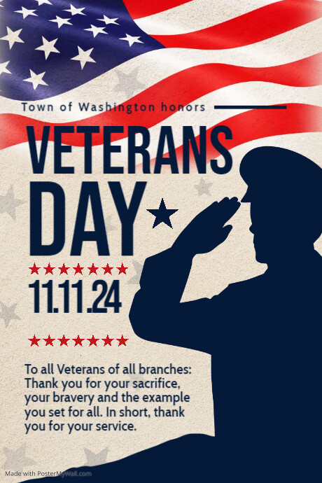 Veterans Day Event Poster Template | PosterMyWall