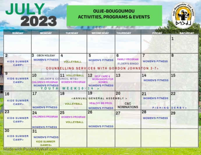 July 2021 Monthly Events Calendar Template | PosterMyWall