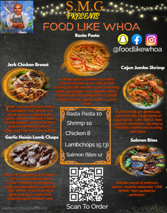 Copy of Tres Kitchen Long Menu List | PosterMyWall