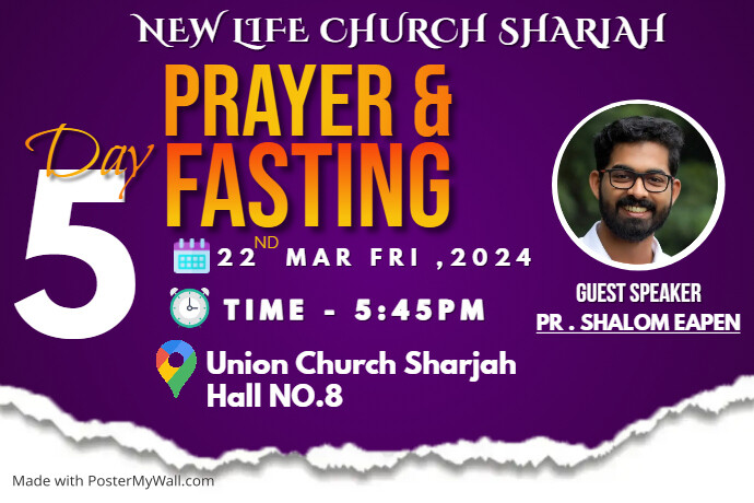 Copy of Church Prayer & Fasting Banner Template | PosterMyWall