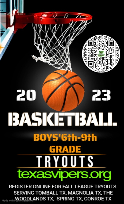 Black and White Basketball Tournament Flyer | PosterMyWall
