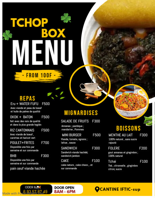 FOOD MENU POSTER TEMPLATE.C | PosterMyWall