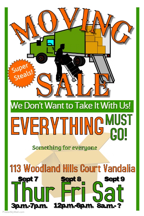 Copy of Moving Sale | PosterMyWall