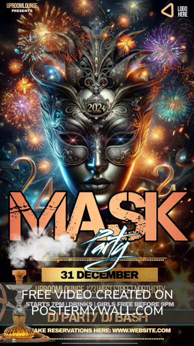 masquerade birthday party design template | PosterMyWall