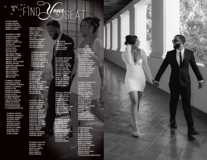 THE TISDOM WEDDING SEATING CHART ds | PosterMyWall