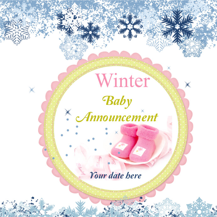 Baby announcement Template | PosterMyWall