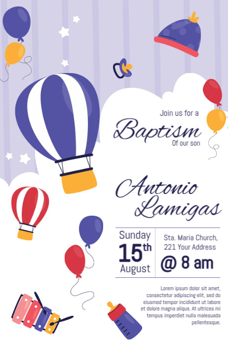 Baby Baptism Template | PosterMyWall