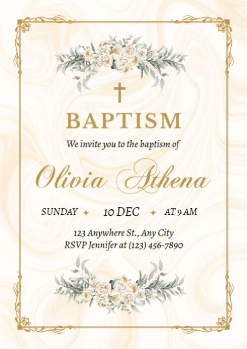 Baby Baptism Template | PosterMyWall