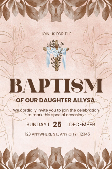 Baby Baptism Template | PosterMyWall