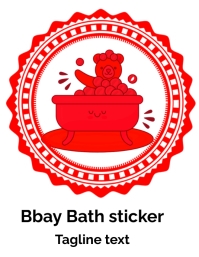 Baby bath sticker Template | PosterMyWall