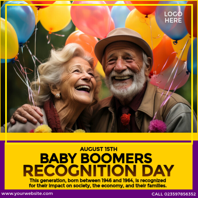 Baby Boomers Recognition Day Template | PosterMyWall