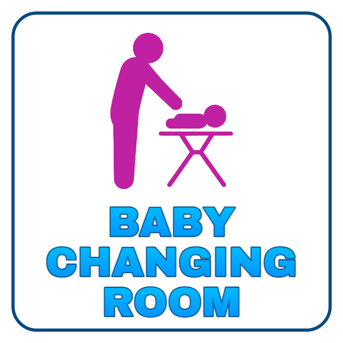 Modèle Baby Changing Room Sign Template Editable Printable Restroom ...