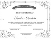 baby dedication certificate poster Template | PosterMyWall