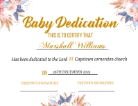 baby dedication certificate Template | PosterMyWall