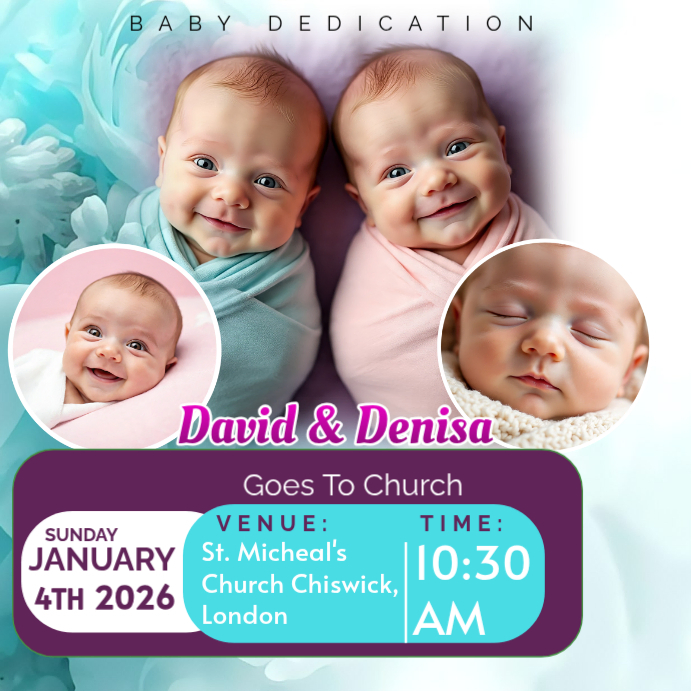 Baby dedication Template | PosterMyWall