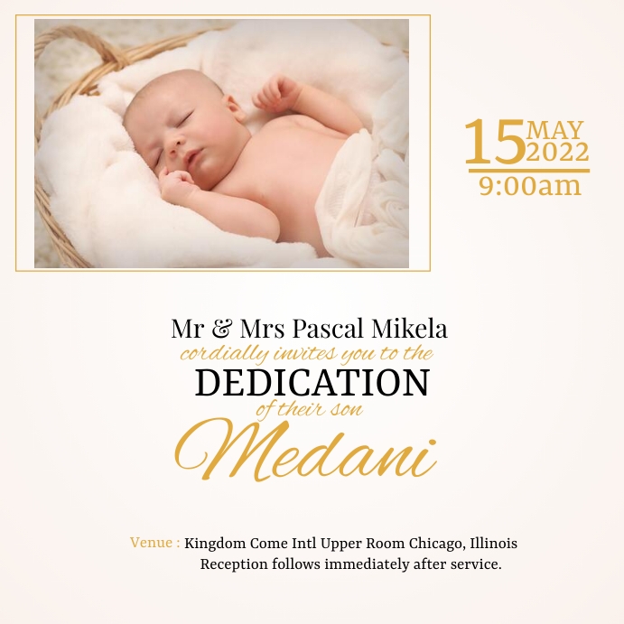 Copy of Baby dedication | PosterMyWall