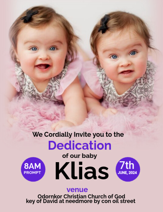 Baby Dedication Flyer Template | PosterMyWall