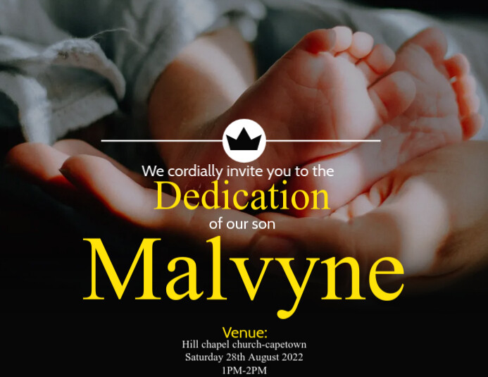 Copy of baby dedication flyer template (1) | PosterMyWall