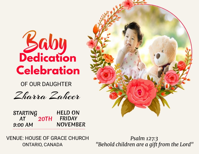 baby dedication flyer template | PosterMyWall