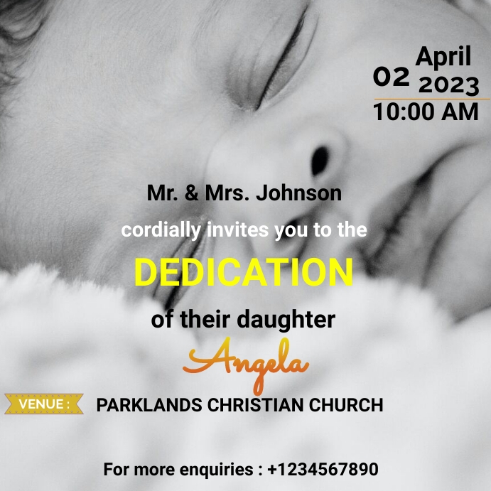 Copy of Baby dedication flyer template | PosterMyWall