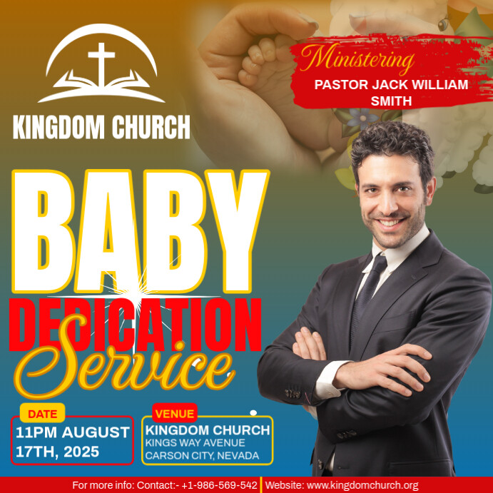Baby Dedication Service Ad Flyer Template | PosterMyWall
