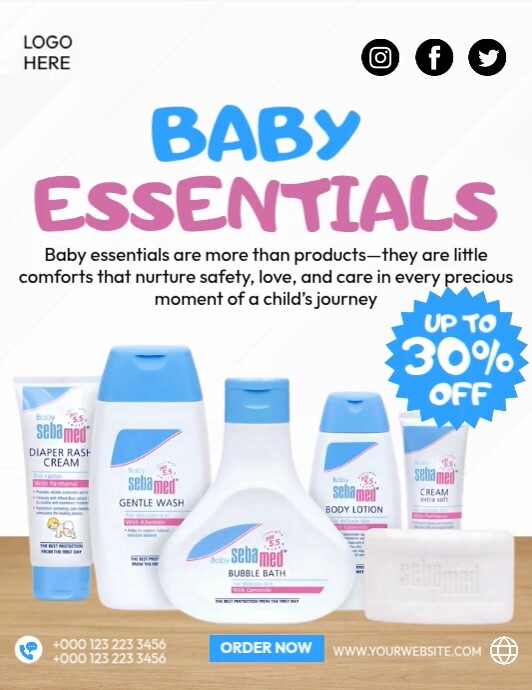 Baby Essentials Template | PosterMyWall