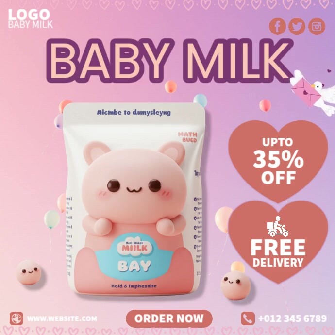 Baby feeding product ad Template | PosterMyWall