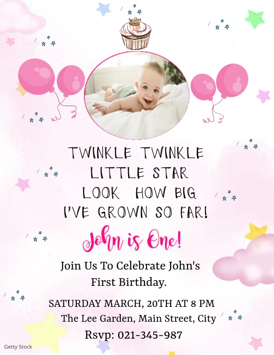 First Birthday Invitation Samples