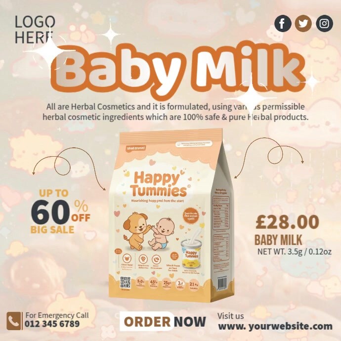 Baby formula advertisement Template | PosterMyWall