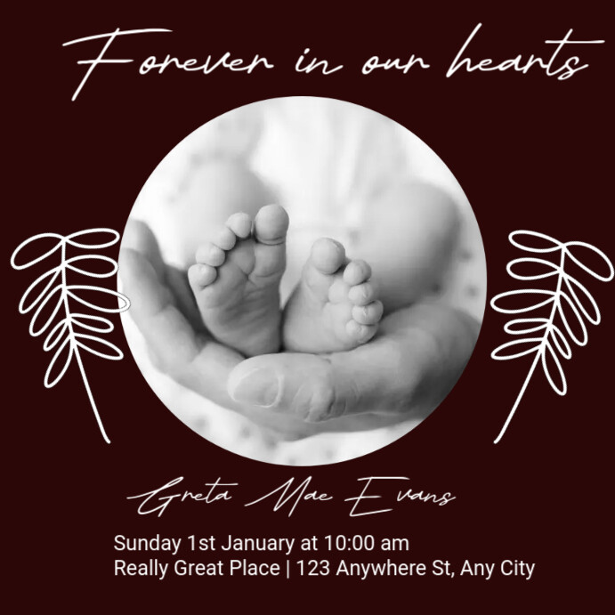 Baby name announcement Template | PosterMyWall