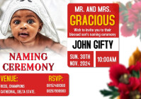 Baby Naming Ceremony Invitation Design Template | PosterMyWall