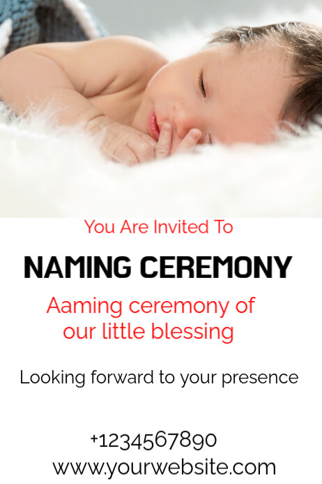 Copy of baby naming ceremony | PosterMyWall