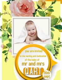 Baby Naming Christening Template | PosterMyWall