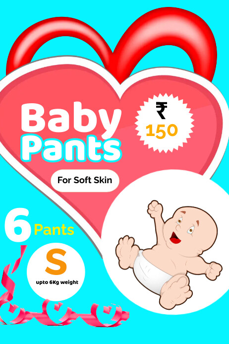 Baby pants poster template | PosterMyWall