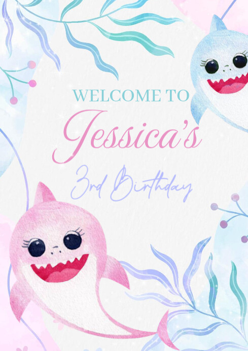 Baby Shark Template | PosterMyWall