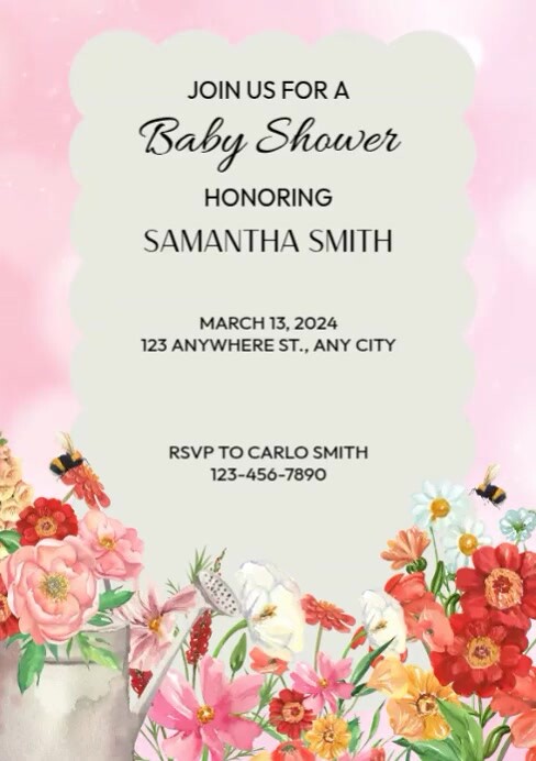Plantilla de Baby Shower Ads | PosterMyWall