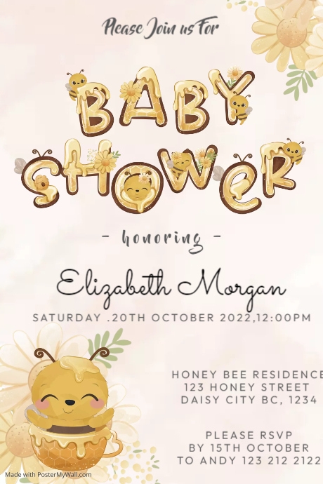 Baby Shower Announcement Template | PosterMyWall