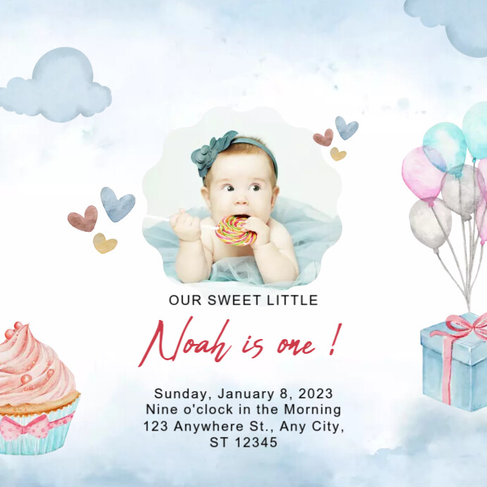 BABY SHOWER BIRTHDAY Template | PosterMyWall