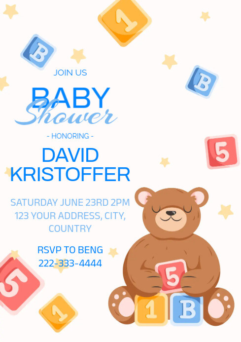 Baby Shower Boy Design Template | PosterMyWall